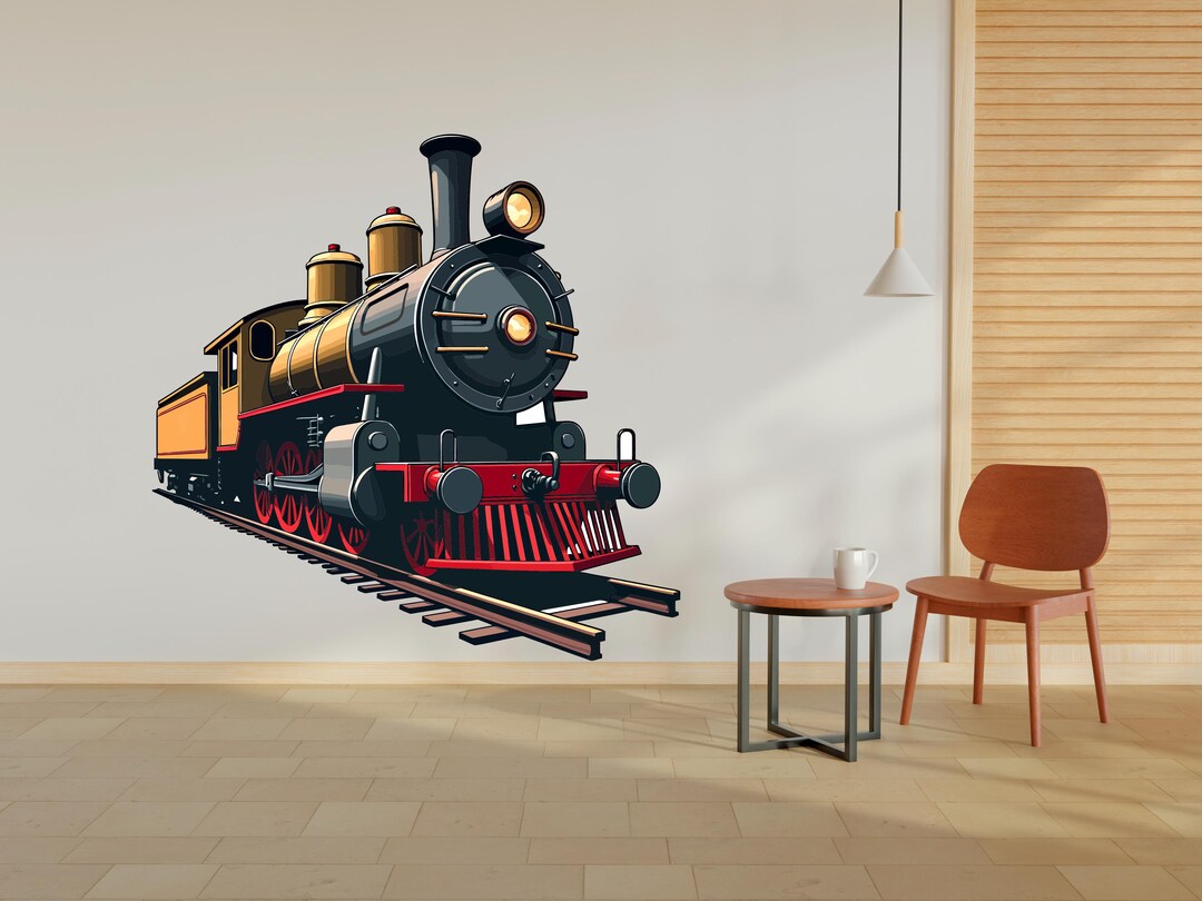 Train Wall Decal Train Wall Sticker Train Art Train Wall Vinyl Wall ...