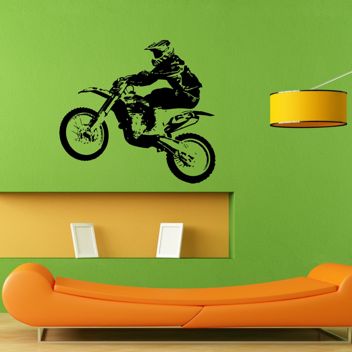Dirt Bike Racing Biker Extreme Sport Wall Sticker Vinyl Mural - Etsy