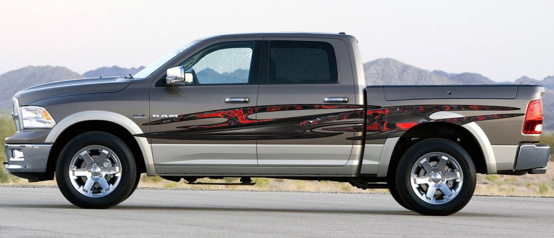 3D Tribal Ripped Metal Car Vinyl, Car Side Graphics, Cool Decals for ...