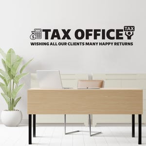 Tax Wall Decor Office Wall Decal Idea Teamwork Business Worker Inspire ...