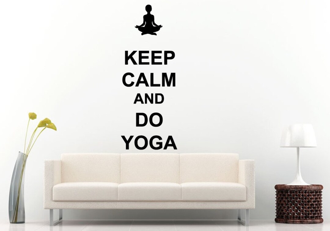Keep Calm and Do Yoga Words Typography Saying Yoga Studio Wall Decal ...