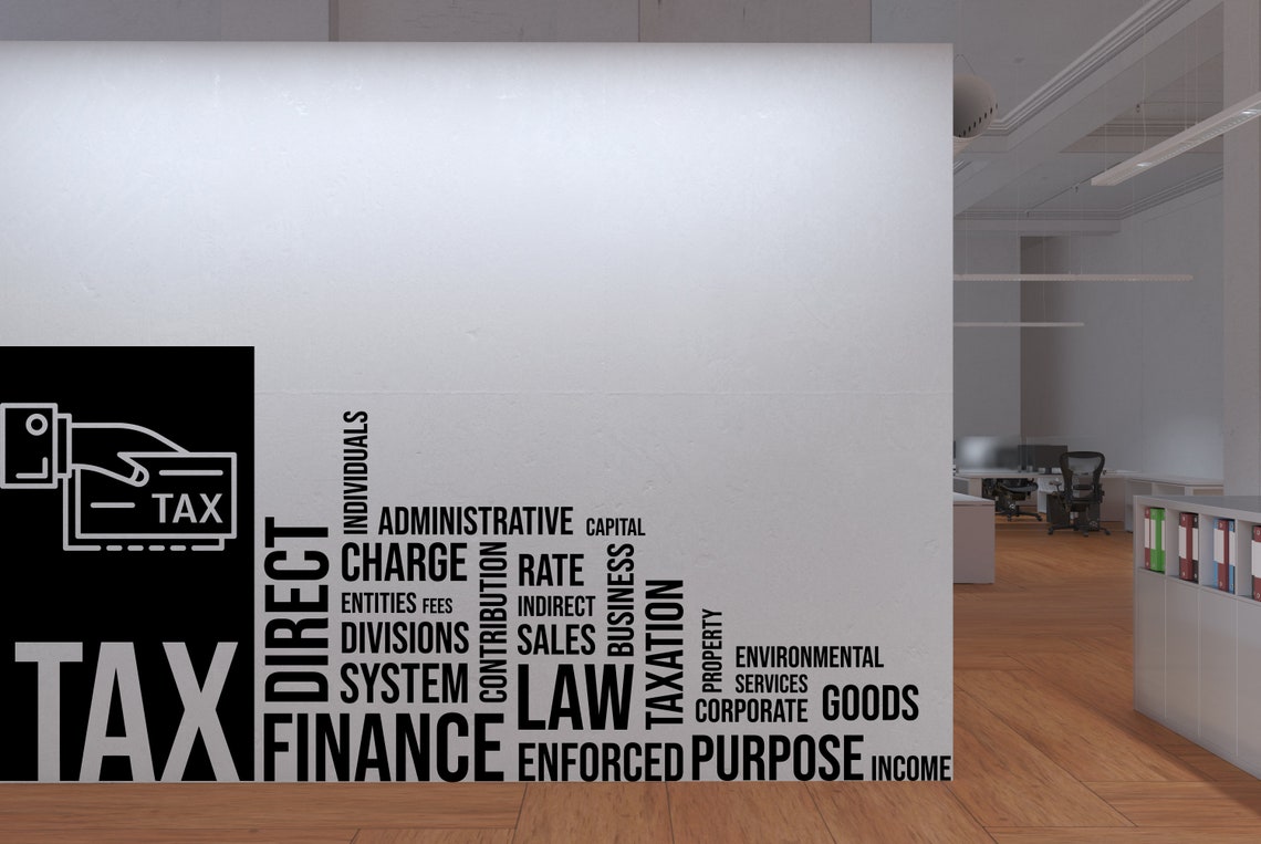 Tax Wall Decor Office Wall Decal Finance Idea Teamwork Business Worker ...