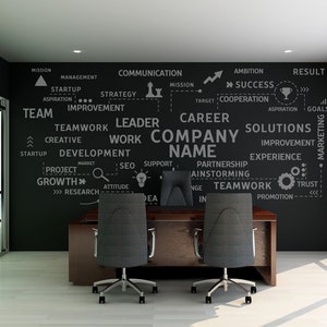 Company Name Wall Decal Teamwork Wall Decor Office Wall Decal Idea ...