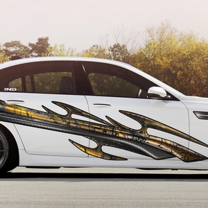 Tribal Car Wrap, 3D Tribal Car Graphics, 3D Tribal Racing Stripes Vinyl ...