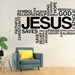 Jesus Word Cloud, Religious Wall Sign, Christian Wall Words, Church ...