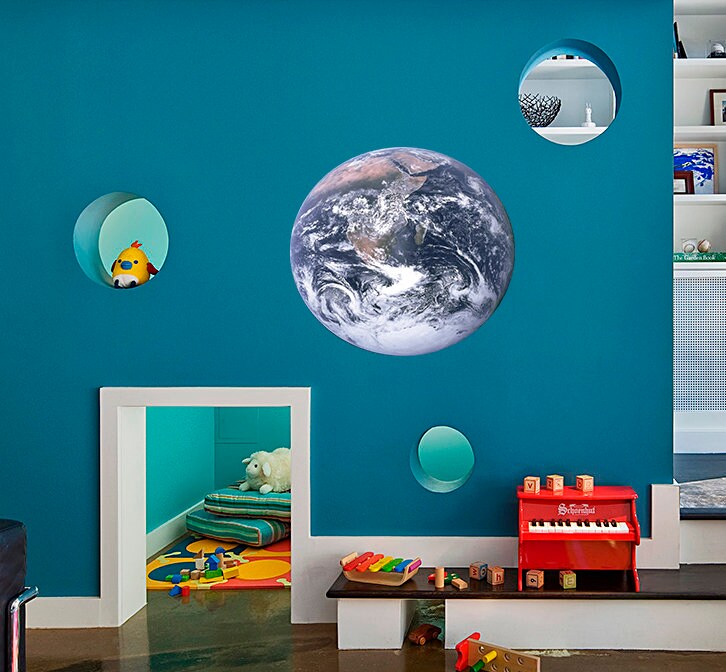3D Earth Decal, 3D Earth Sticker, 3D Earth Wall Decor - Etsy