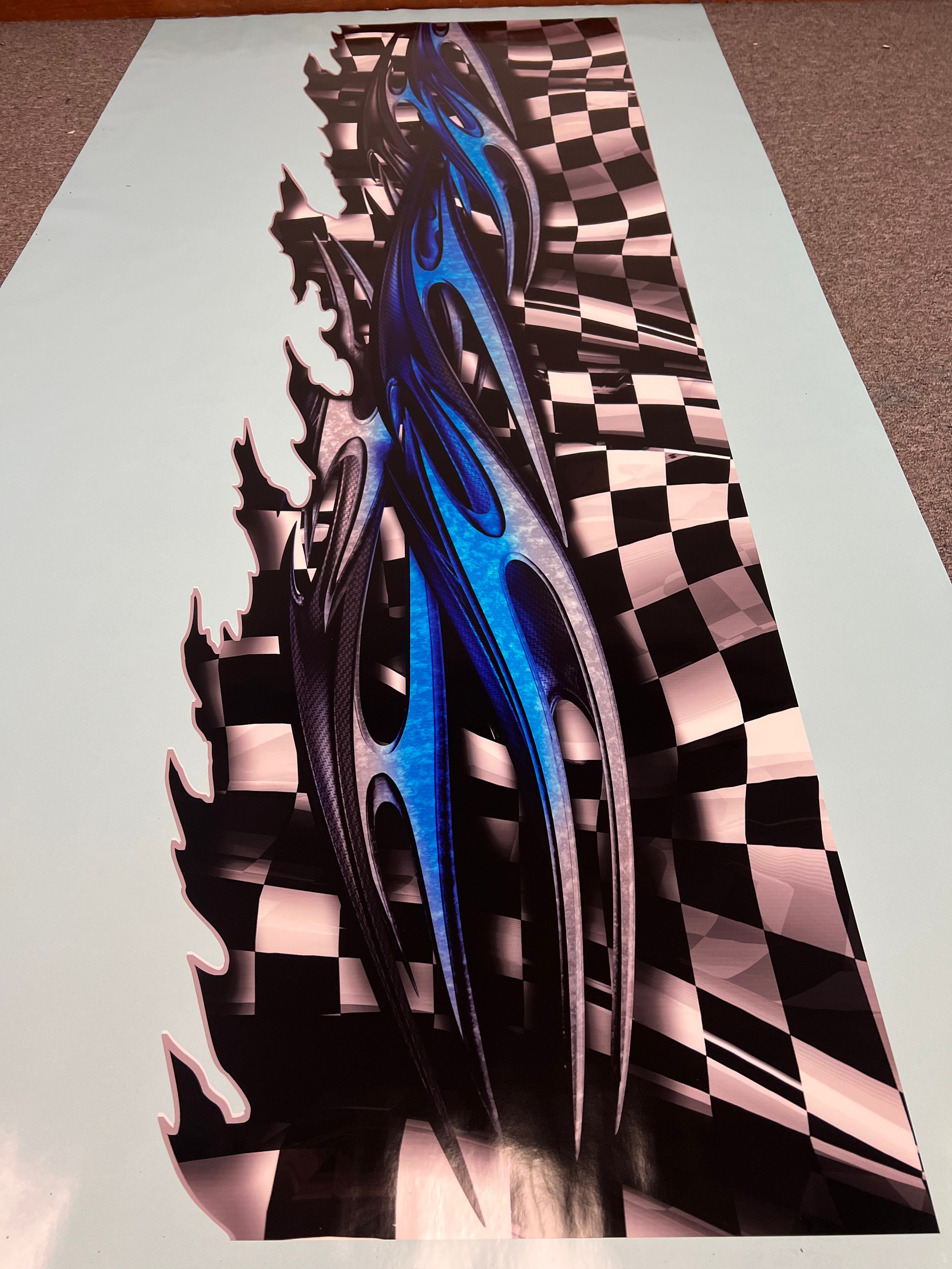 Tribal Racing Stripes Full Color Car Side Graphics Racing - Etsy
