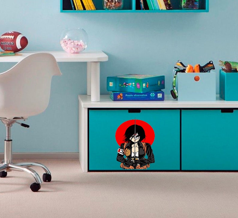 Anime Samurai Decal Anime Samurai Sticker Anime Samurai Wall | Etsy