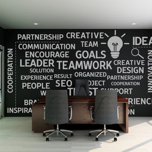 Teamwork Wall Decor Office Wall Decal Creative Team Idea Teamwork ...