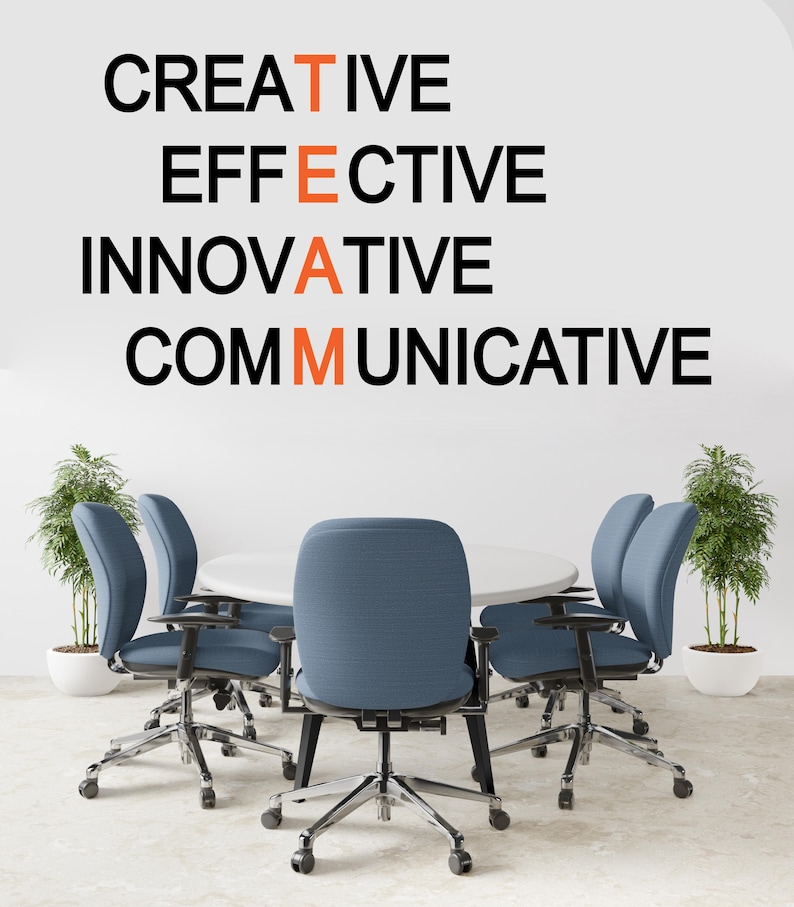 Team Quote Decal for Office, Creative Motivational Inspirational ...