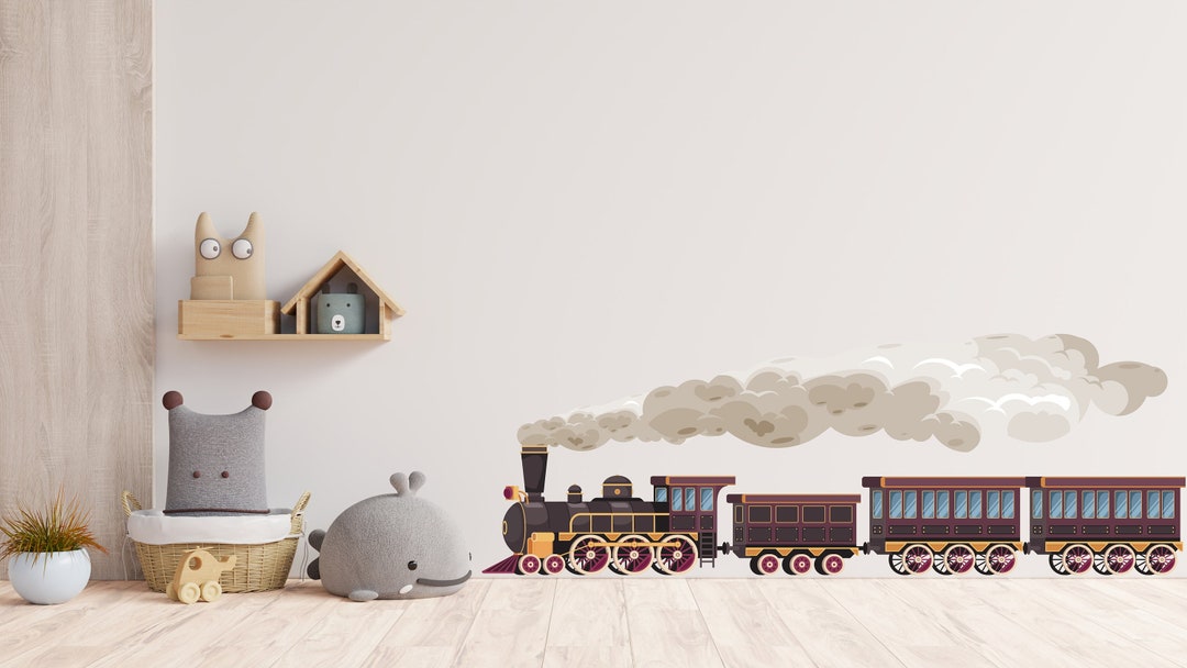 Train Wall Decal Train Wall Sticker Train Art Train Wall Vinyl Wall ...