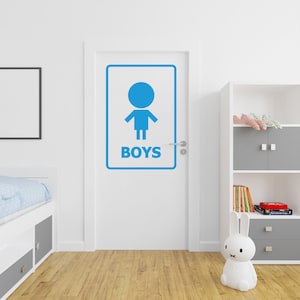 Kids Bathroom Sign Decal, Kids Bathroom Door Decor, Toilett Restroom ...
