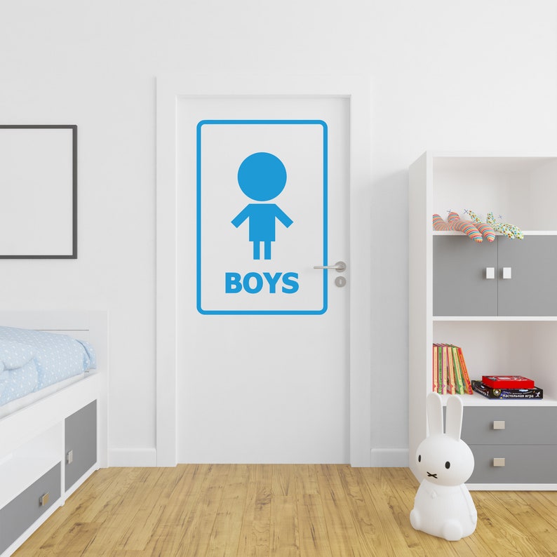 Kids Bathroom Sign Decal, Kids Bathroom Door Decor, Toilett Restroom ...