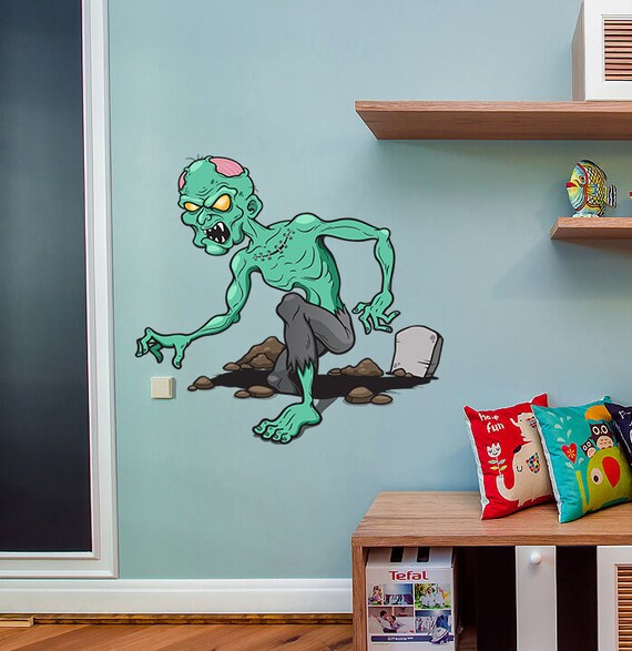 Zombie Wall Decal Wash Your Hands Fun Zombie Wall Sticker