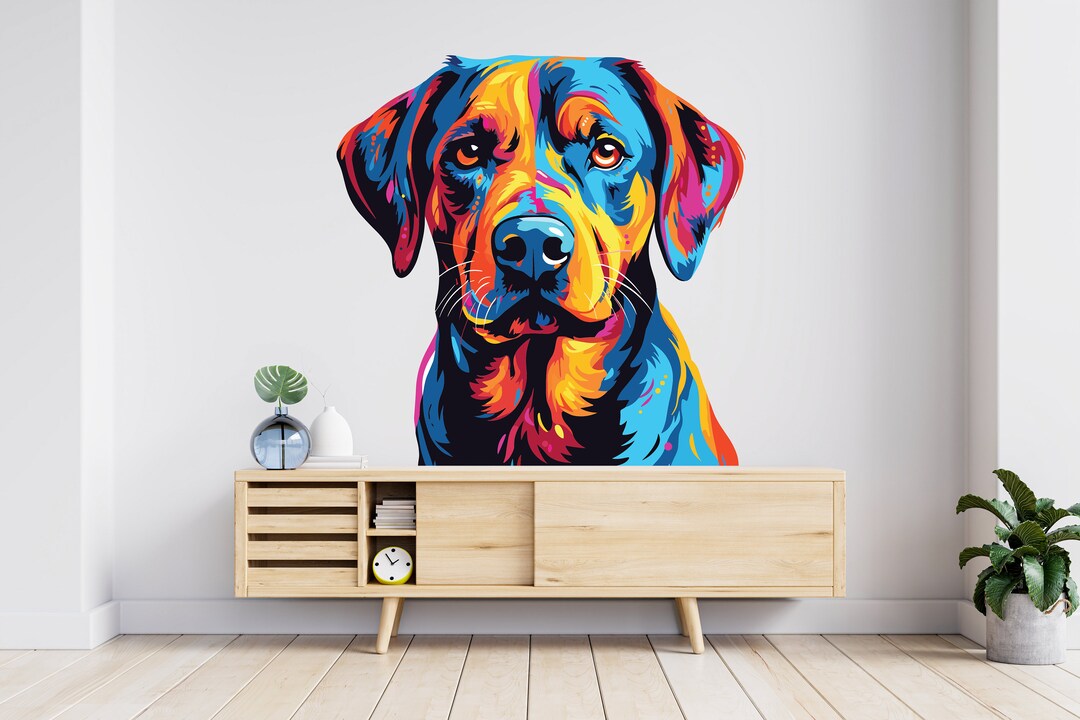 Labrador Retriever Dog Wall Decal Dog Decor Dog Wall Art Decal Dog ...