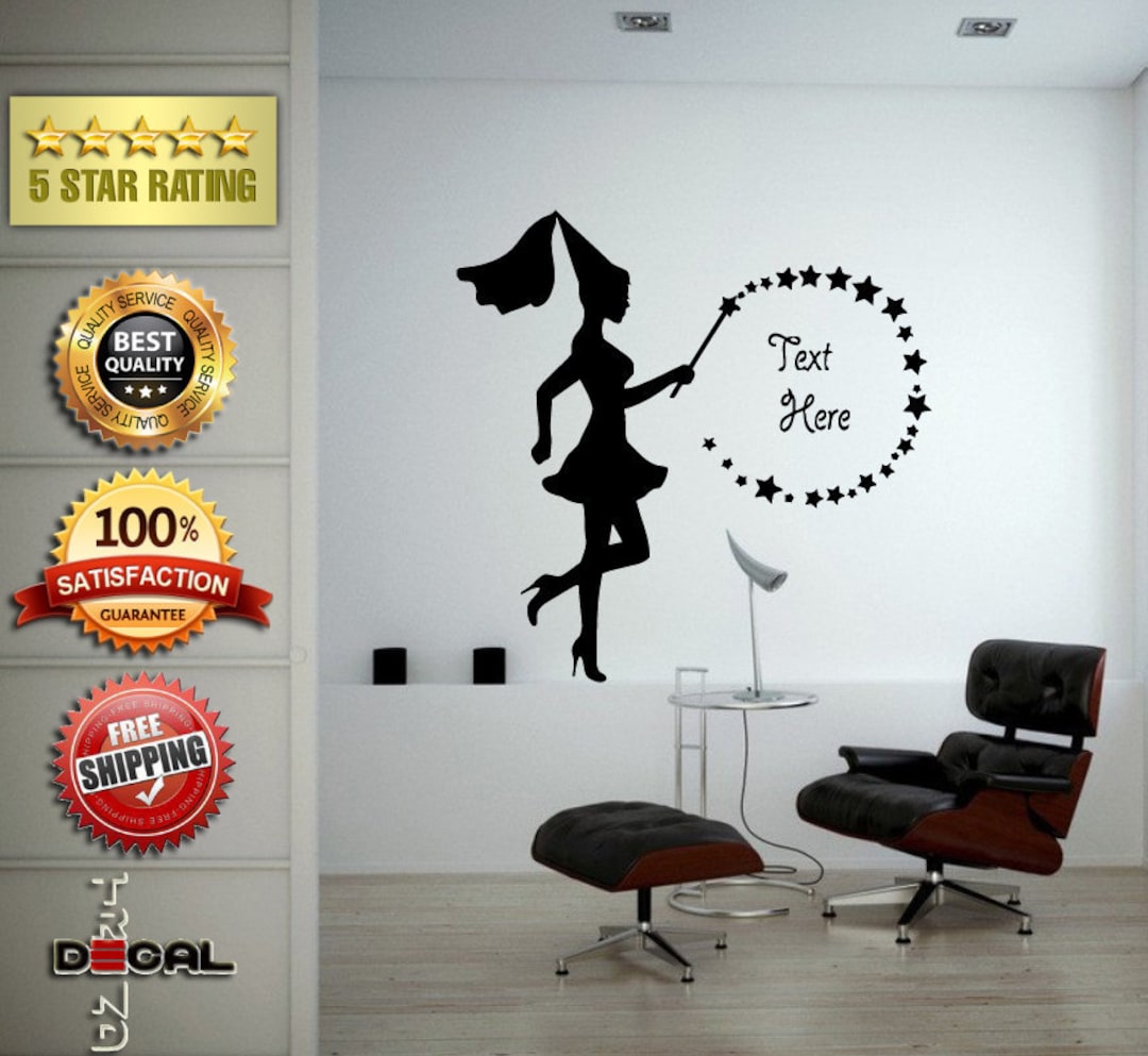 Fairy Magic Wand Fairy Dust Your Custom Personal Text Wall Window ...