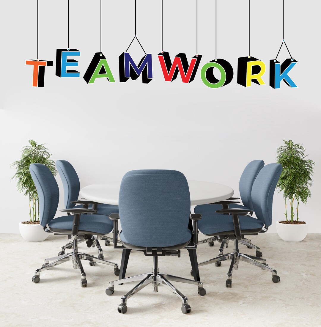 Teamwork Wall Decor Office Wall Decal Idea Teamwork Business Worker ...