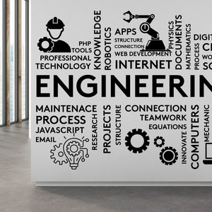 Engineering Wall Decor, Engineering Wall Decal, Engineering Wall Art ...