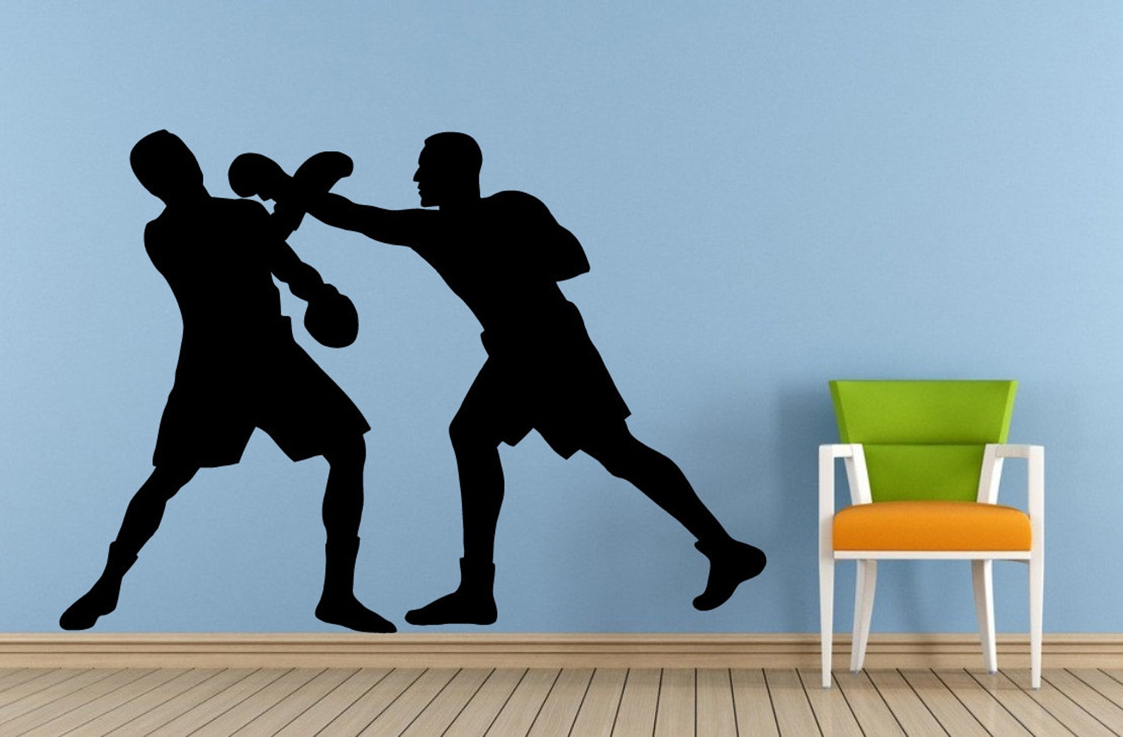 Two Man Sparing Boxing Boxer Gloves Martial Arts Mural - Etsy