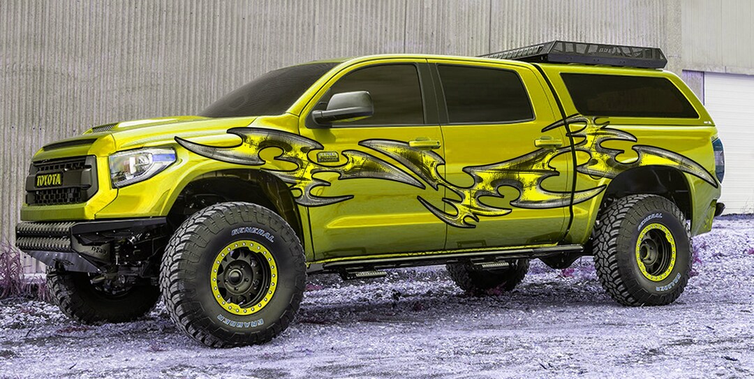 Tribal Truck Vinyl Side Graphics, Tribal Car Decal, 3D Tribal Racing ...