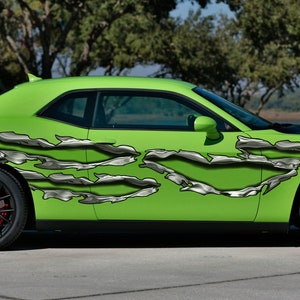 3D Ripped Metal Car Wrap, Ripped Metal Car Graphics, Ripped Metal Vinyl ...