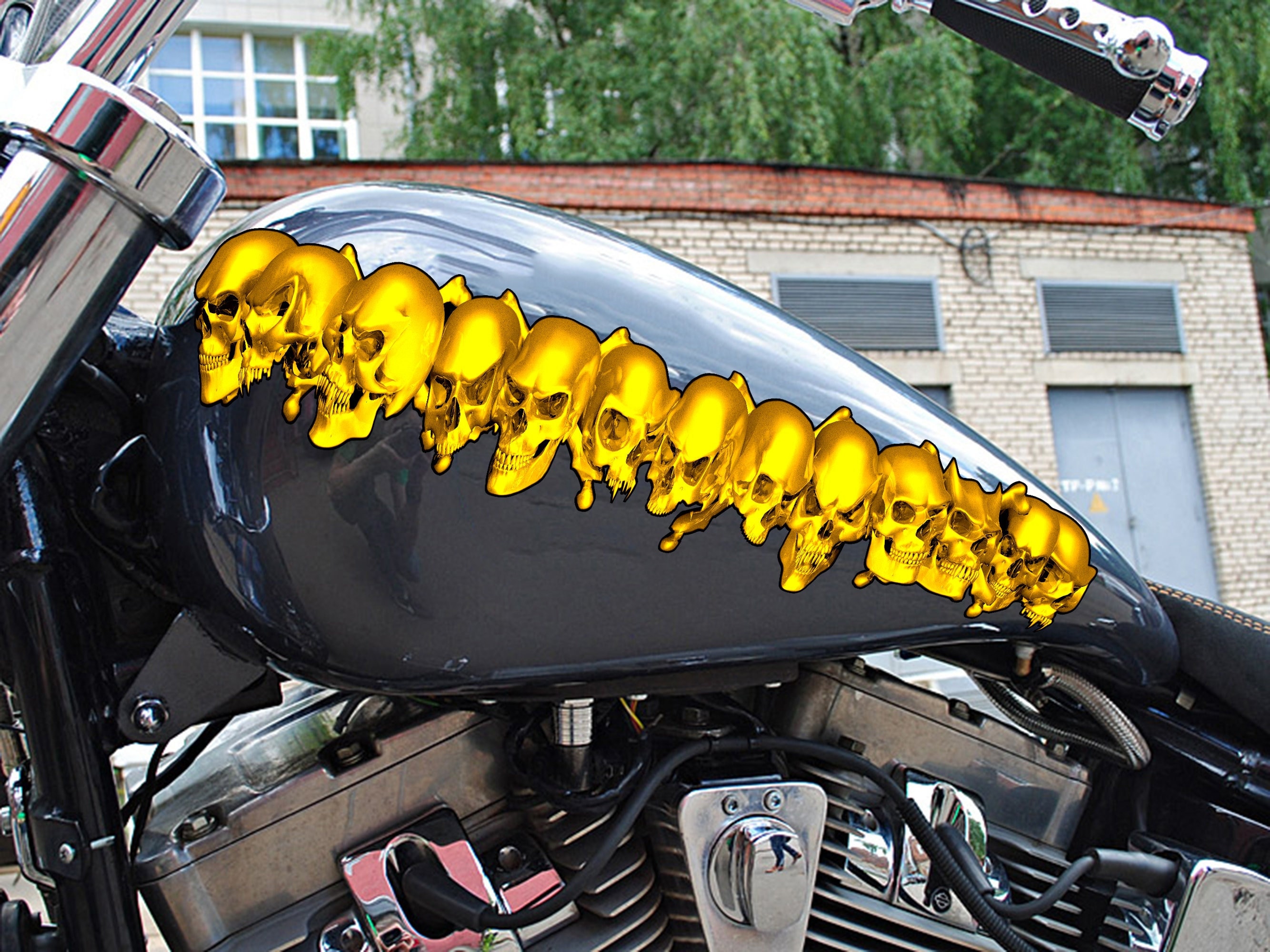 Custom Motorcycle Paint Skulls