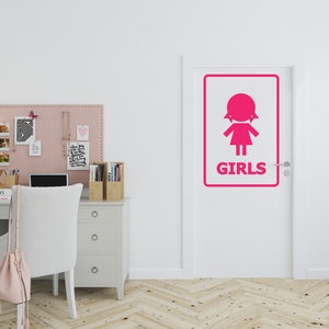 Kids Bathroom Sign Decal, Kids Bathroom Door Decor, Toilett Restroom ...