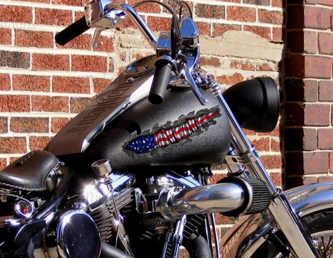 American Flag Decal for Motorcycle US Flag Racing Bike Wrap US - Etsy