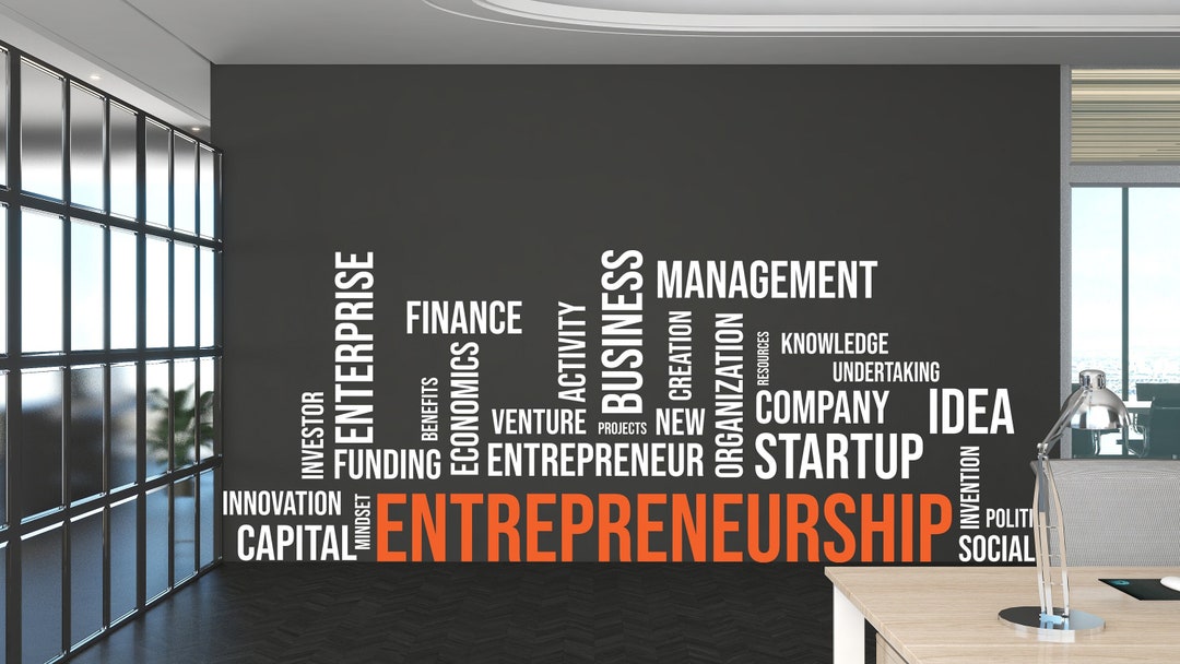 Entrepreneurship Wall Decor Innovation Office Wall Decal Idea Teamwork ...