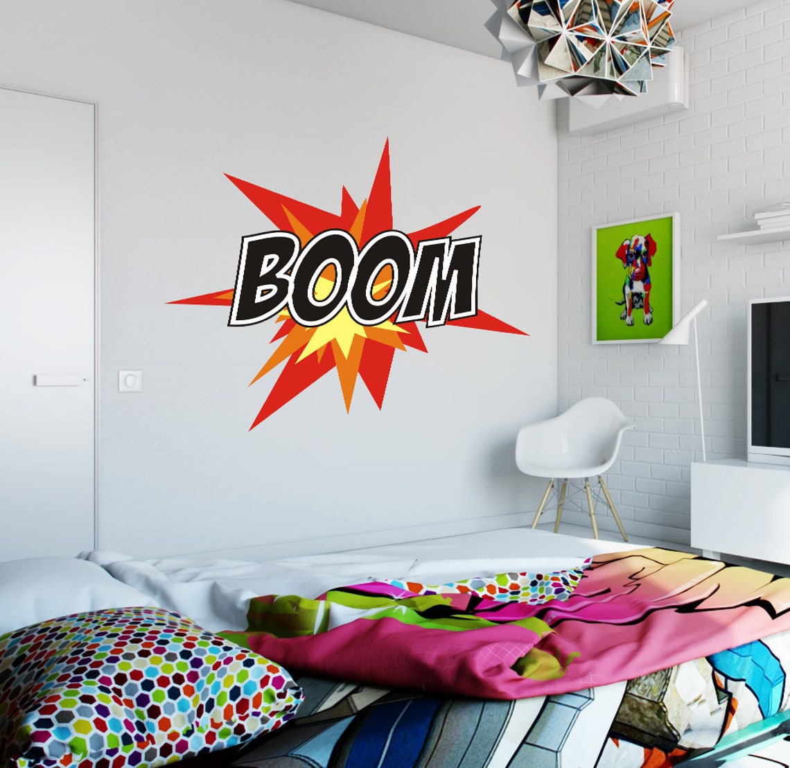 Boom Sticker, Boom Wall Decal, Boom Sign - Etsy