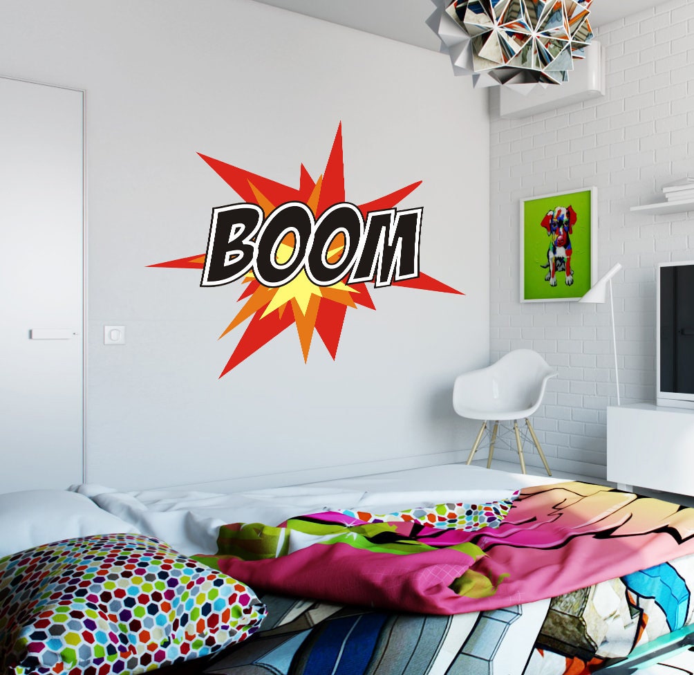 Boom Sticker Boom Wall Decal Boom Sign - Etsy