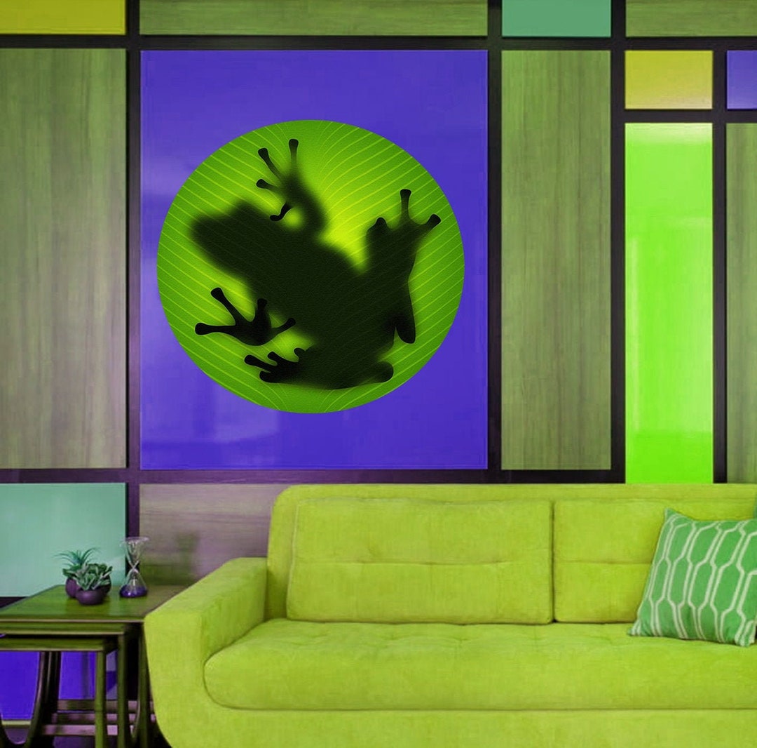 Frog Wall Decal, Frog Bathroom Sticker, Frog Bathroom Decal, Frog ...