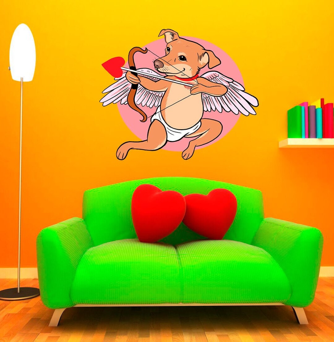 Cupid Dog Decal, Cupid Dog Sticker, Cupid Dog Wall Decor - Etsy UK