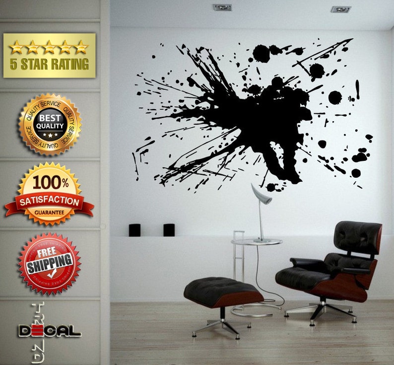 Splash Abstract Art Design Paint Drip Wall Decal Vinyl Sticker - Etsy