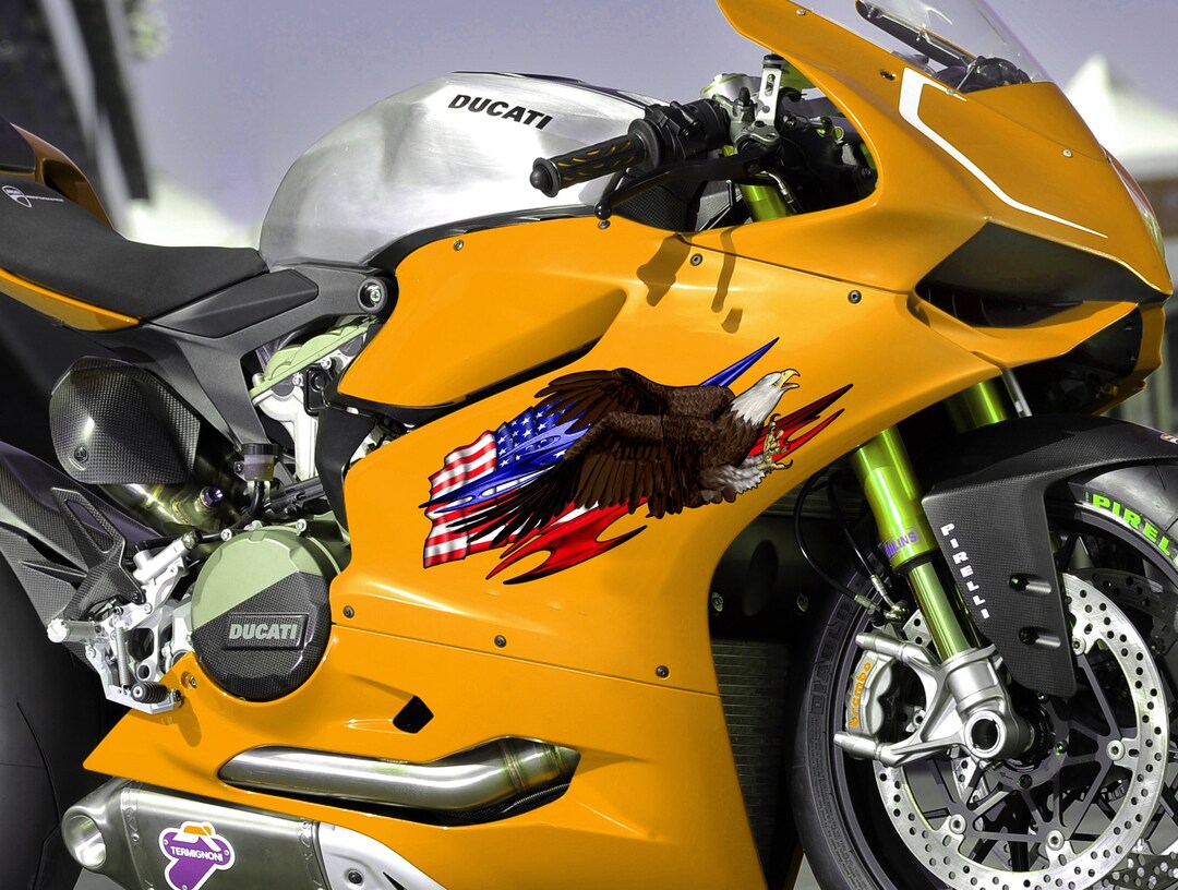 Patriotic Flag Bike Graphics Sticker, American Flag Decal for ...