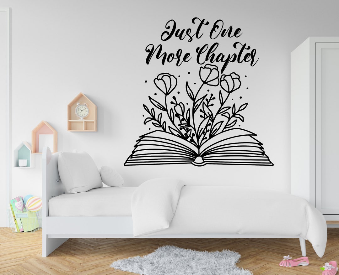 Library Vinyl Wall Art Decals, Book Shelves Decor, Library Wall Decal ...