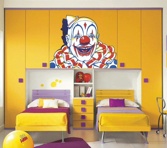 Clown Wall Decal Clown Wall Sticker Clown Wall Decor | Etsy