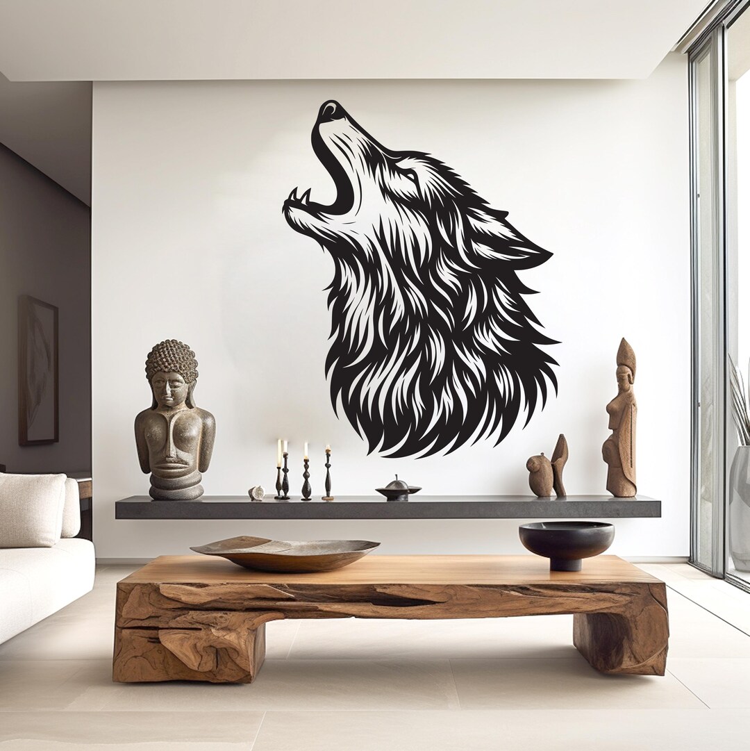 Wolf Wall Decal, Wolf Wall Art, Wolf Room Wall Decor Wolf Room Wall ...