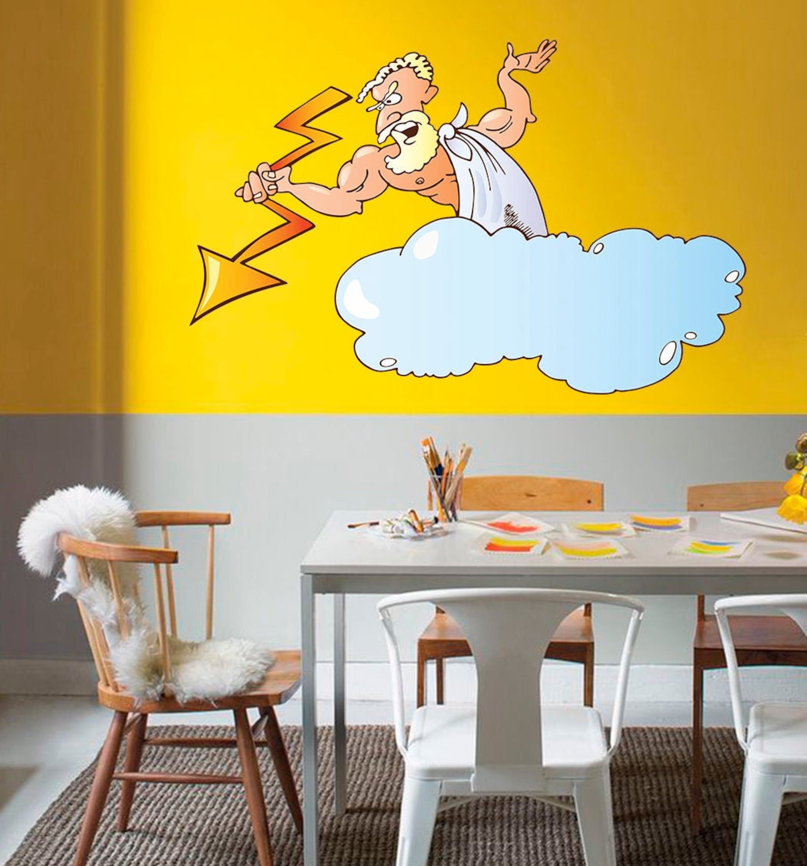 Zeus Wall Decal Zeus Wall Sticker Zeus Wall Decor - Etsy UK