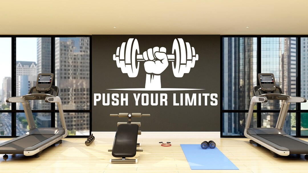 Fitness Wall Art Decor Gym Wall Decals Crossfit Wall Decal Crossfit ...