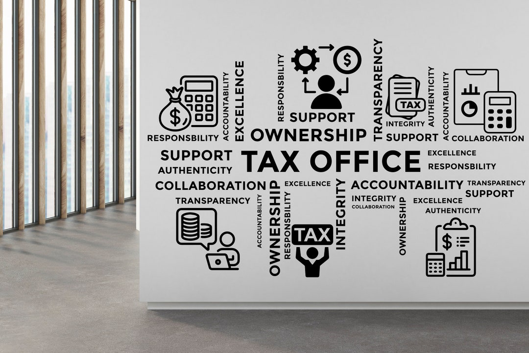 Tax Wall Decor Office Wall Decal Idea Teamwork Business Worker Inspire ...