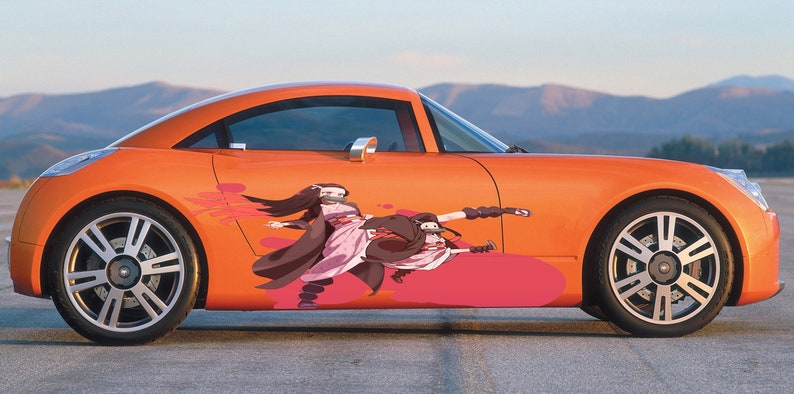 Anime Car Vinyl Sticker, Anime Girl Tattoo Car, Manga Car Vinyl ...