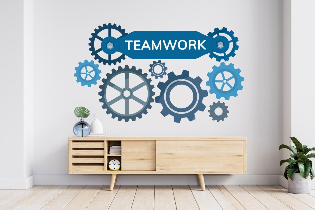 Teamwork Office Wall Decal Idea Teamwork Business Worker Inspire Office ...