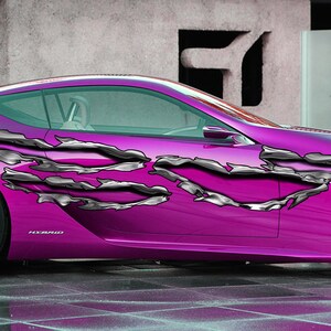 3D Ripped Metal Car Wrap, Ripped Metal Car Graphics, Ripped Metal Vinyl ...