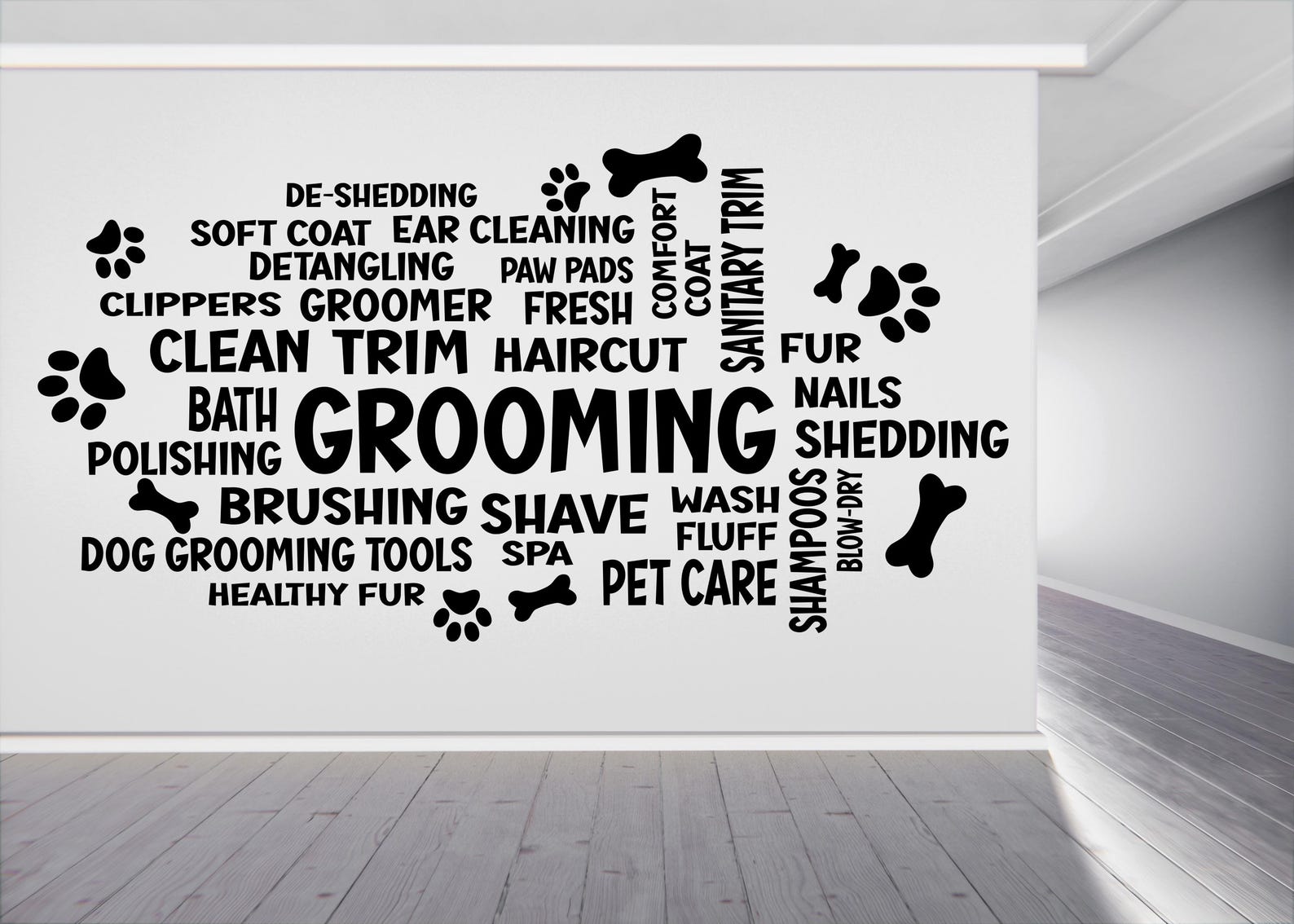 Grooming Wall Decal – Grooming Wall Decor, Fun & Stylish Decor for Pet ...