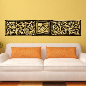 Freemason Free Mason Masonry Ornament Logo G Symbol Interior Wall Decal ...
