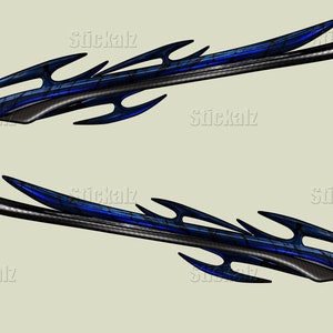 Tribal Racing Stripes Boat Design, Tribal Boat Full Color Vinyl Sticker ...