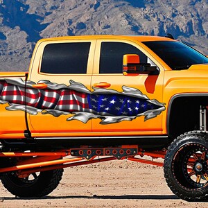 US Flag Car Vinyl Decal, US Pride Car Graphics, American Flag Car Wrap ...