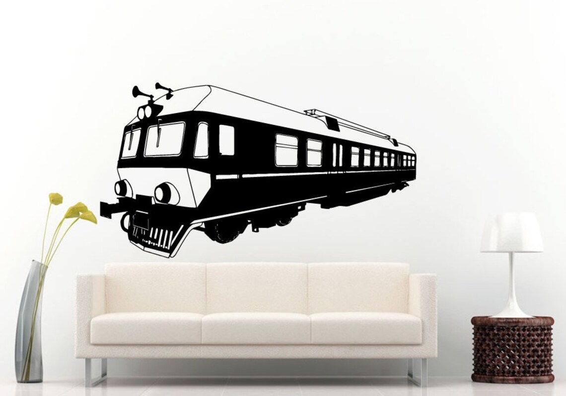 Locomotive Train Rail Road Wall Decal Vinyl Sticker Mural Room - Etsy