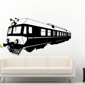 Locomotive Train Rail Road Wall Decal Vinyl Sticker Mural Room Decor ...